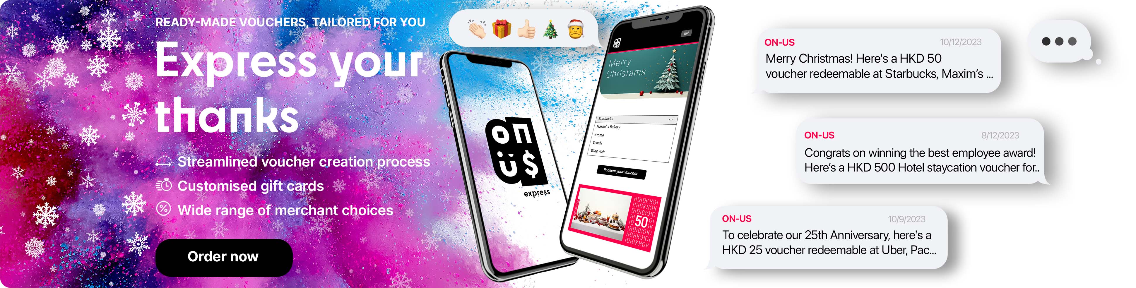 On-us Express eVoucher Platform l One-Stop Customised Digital Voucher ...